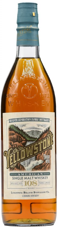 Yellowstone American Single Malt Whiskey 108 Proof – Ly's Liquor